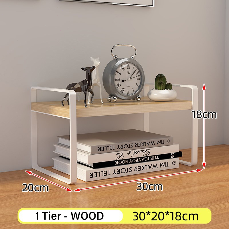 3Tier Desktop Storage Rack SimpleBook Shelf Desk Organiser Kitchen ...