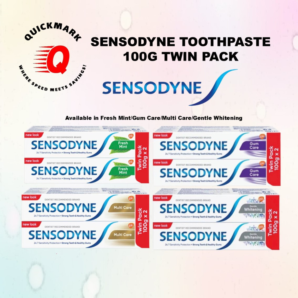 Sensodyne Toothpaste 100g Twin Pack - Fresh Mint/Gum Care/Multi Care ...