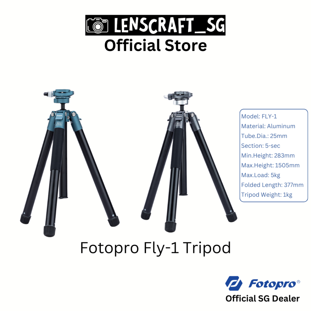 Fotopro Fly-1 Aluminium Tripod | Shopee Singapore