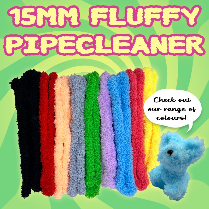 🇸🇬📦🚚 15mm Pipecleaner Fluffy 100cm | Colourful Chenile Stem | Twist ...