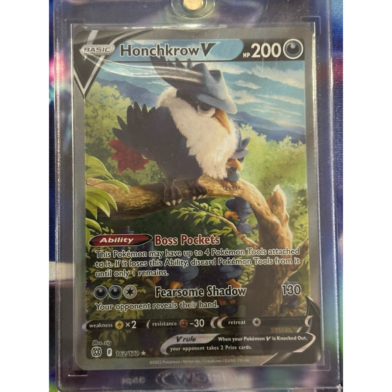 Honchkrow V - Alternate Full Art 162/172 Brilliant Stars Pokemon TCG ...