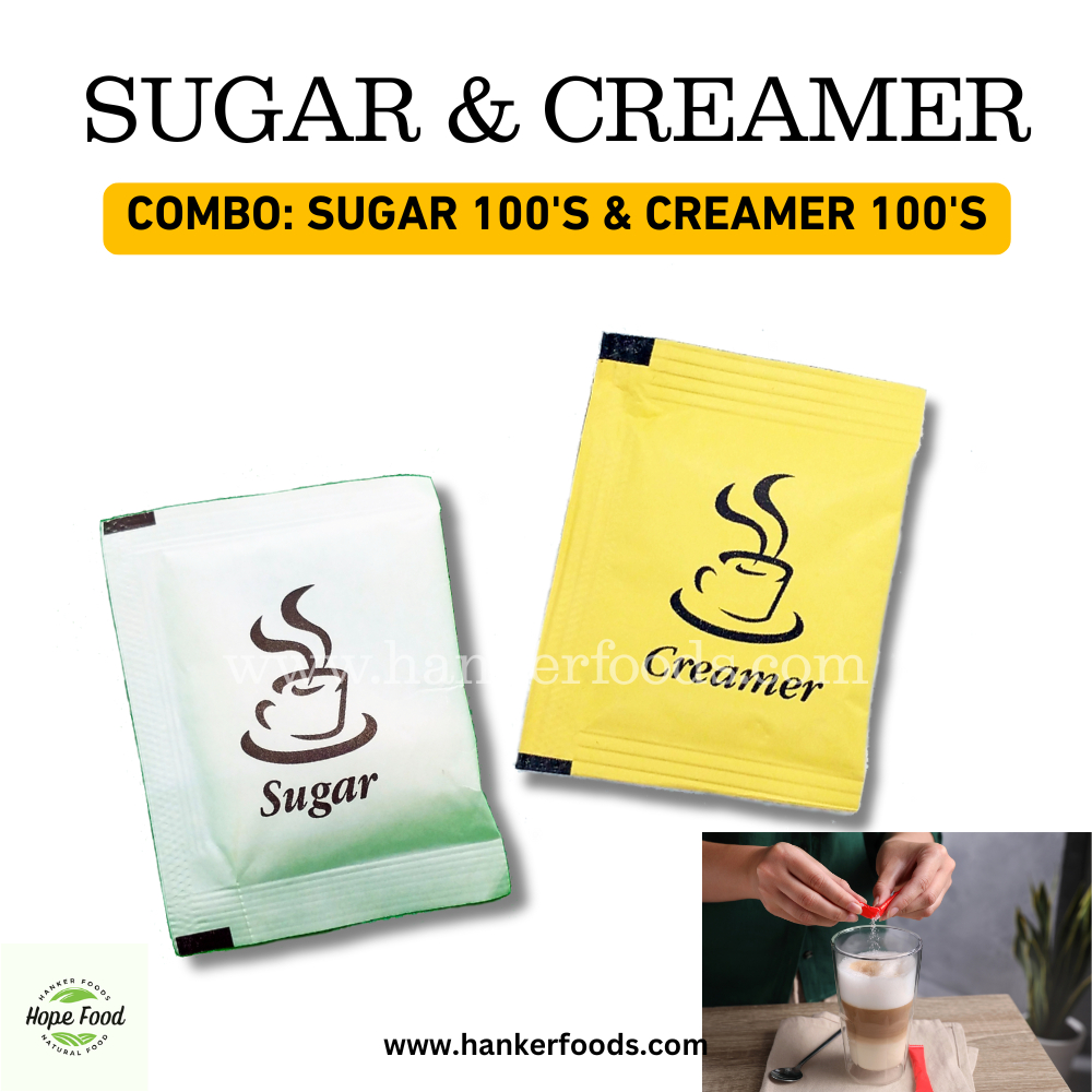 White Sugar Non-Dairy Creamer Sachets Convenient Single-Serve Packets ...