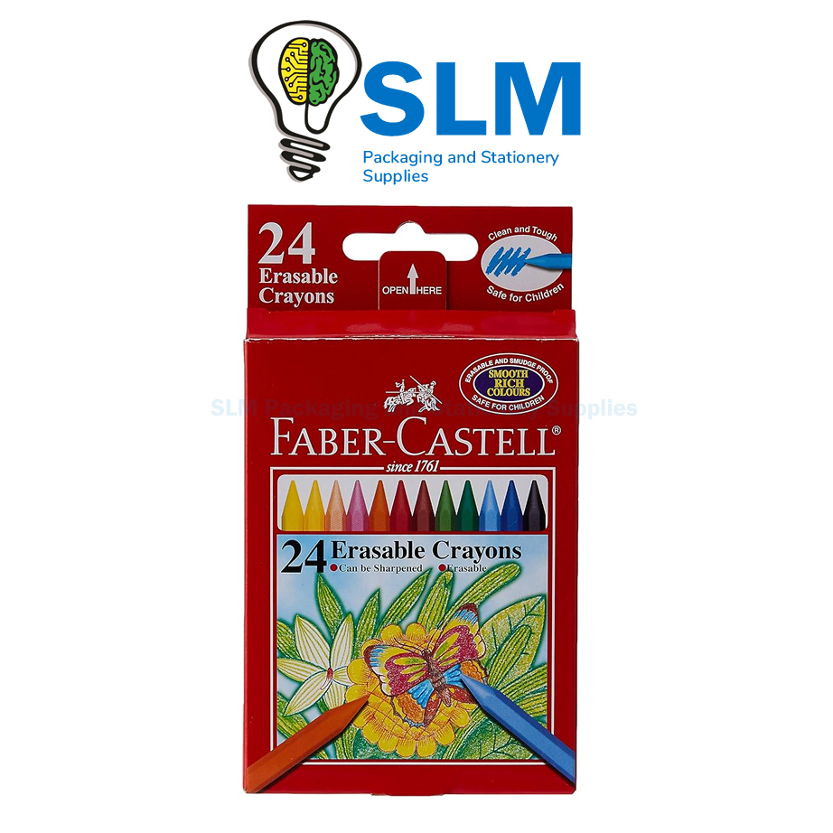 [SG] Faber-Castell 24-Pieces Hexagonal Erasable Crayons | 24-Piece ...