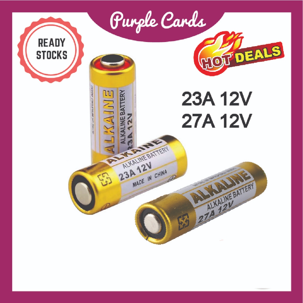 23A 12V / 27A 12V Alkaline Battery / Remote Control Battery | Shopee ...