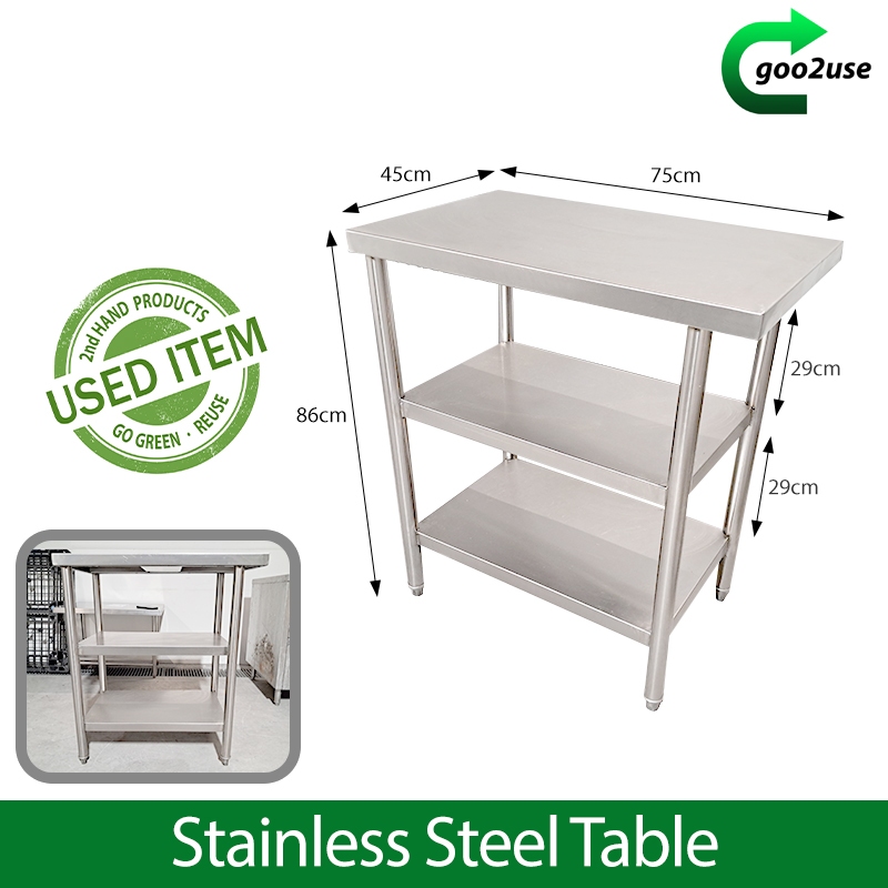 [FREE DELIVERY] Stainless Steel Table Kitchen Cooking Desk Furniture ...