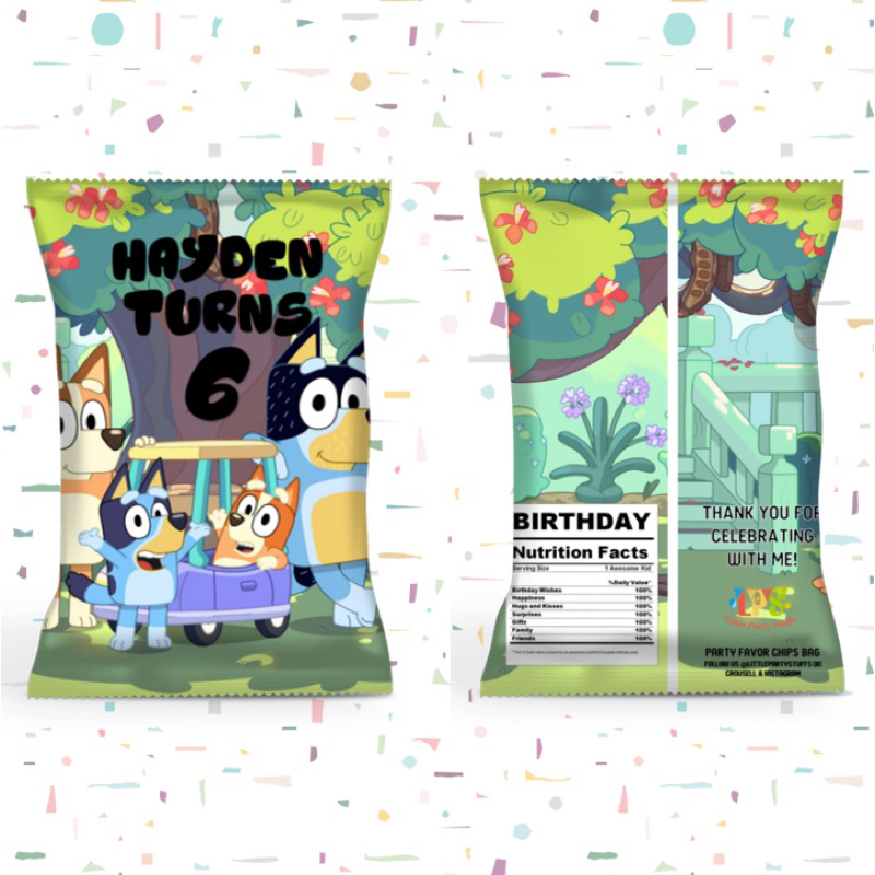 SG CustomMade - Cartoon Children Bluey Dog Customize Personalize Chip ...