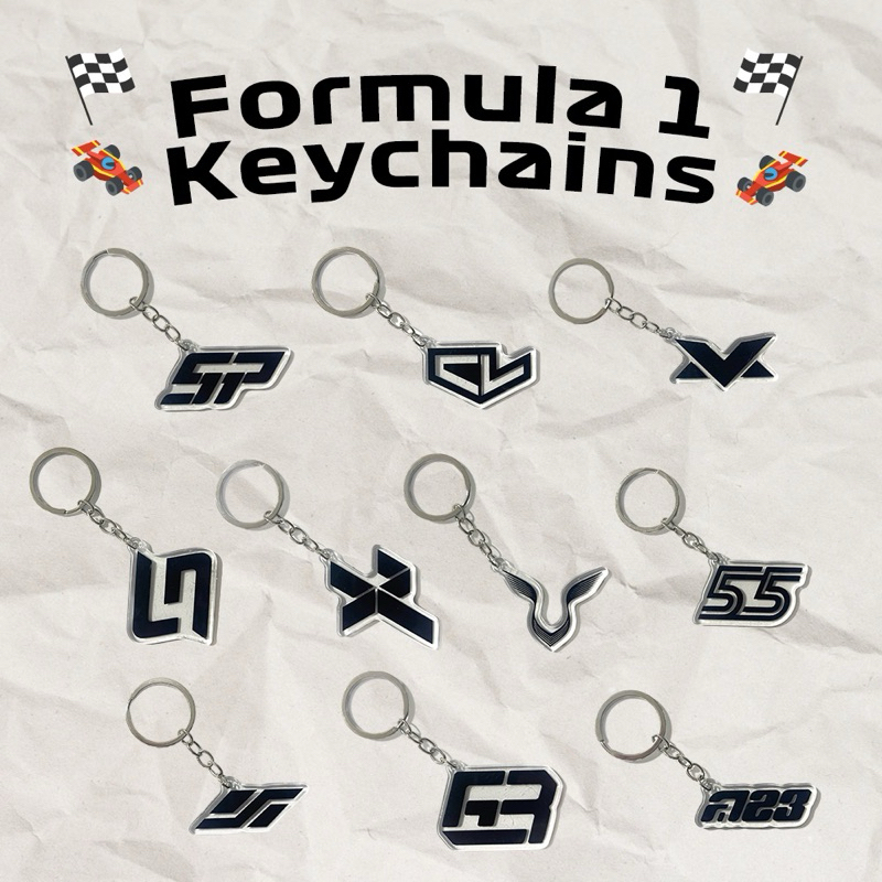 F1 Formula 1 Driver Acrylic Keychain 2024 Max Verstappen Lewis Hamilton ...