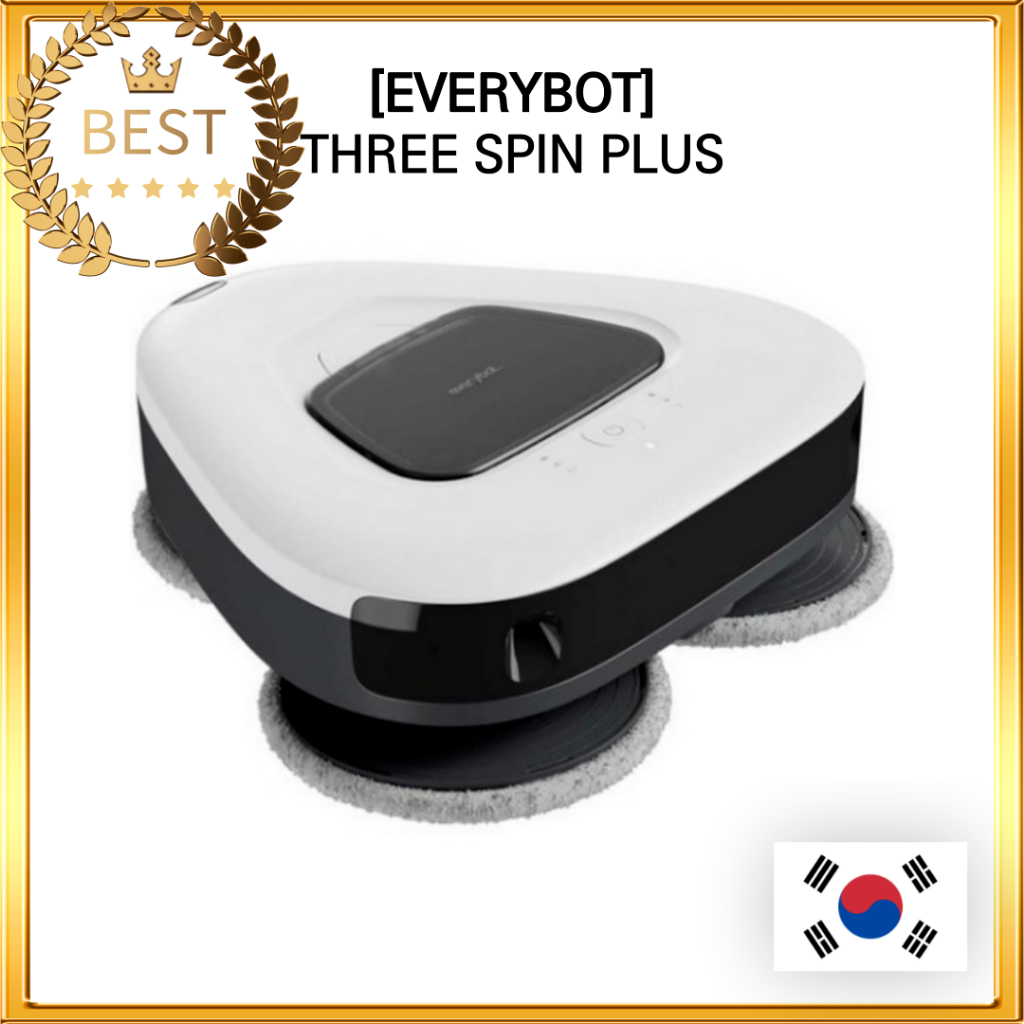 [EVERYBOT] Three-Spin PLUS TS350 / Robot Mop Cleaner Wet Mopping Robot Extremely Silent Floor ...