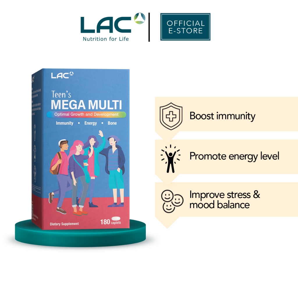[LAC MULTI] Teen's Mega Multi Optimal Growth and Development (180 caplets) | Shopee Singapore