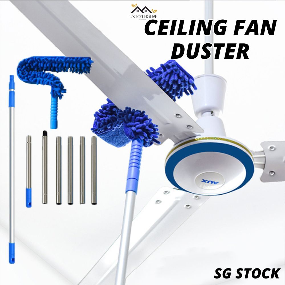 {SG} Ceiling Fan Duster Adjustable Telescopic Fan Cleaner Removable ...