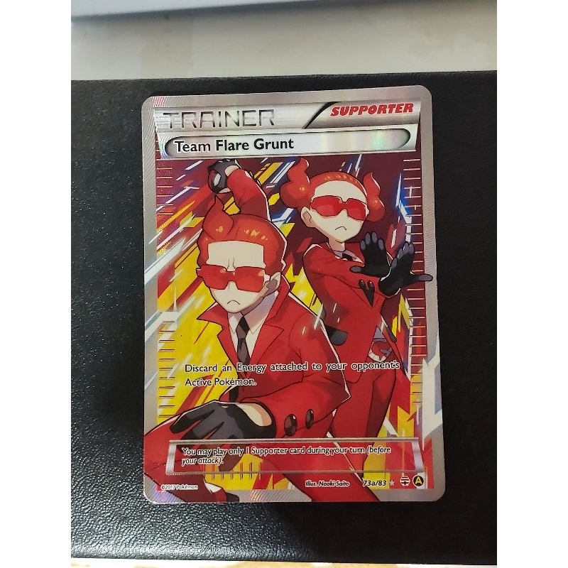 Pokemon team flare grunt full art trainer supporter alternate art ...