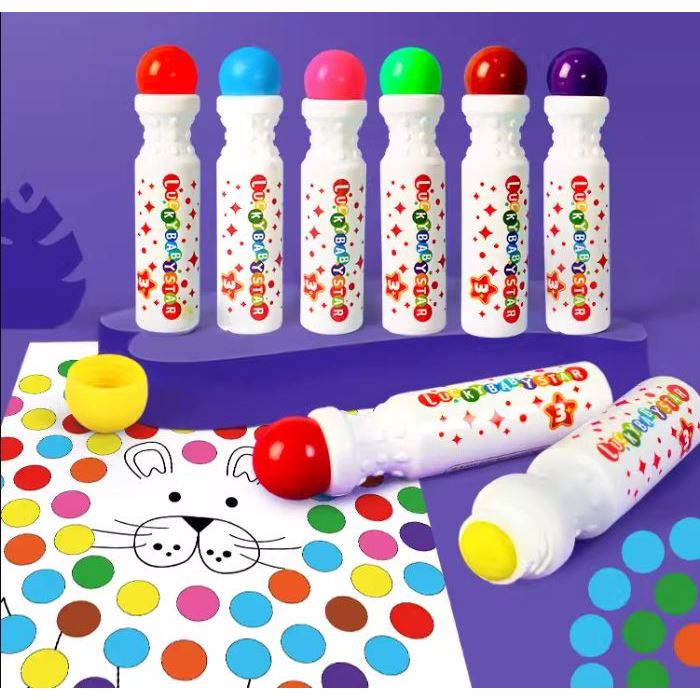 Jumbo Dot Marker Set of 8 Colours Craft painting Art n Craft superdot ...