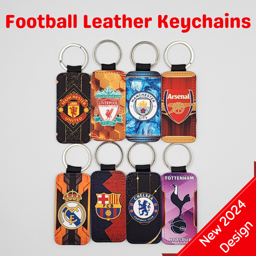 Football Leather Keychain (Premium Gift) Liverpool Manchester United ...
