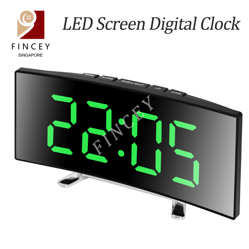 【SG】Digital Alarm Clock Large LED Display Alarm Clock USB Battery ...