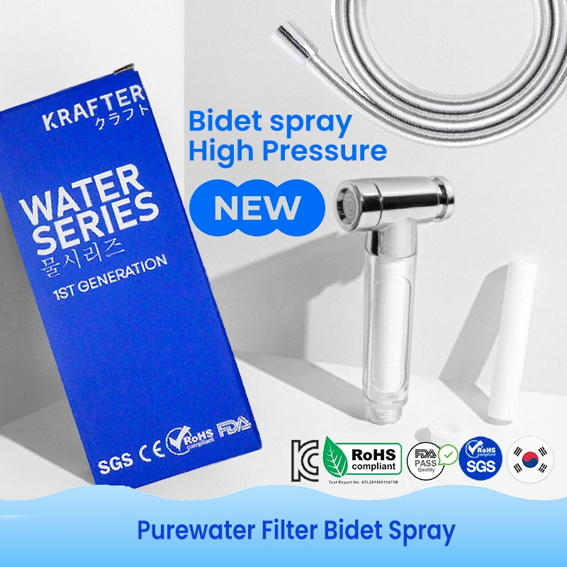 😍(SG Stock) Krafter Korea Purewater Filter Handheld Bidet Spray l ...