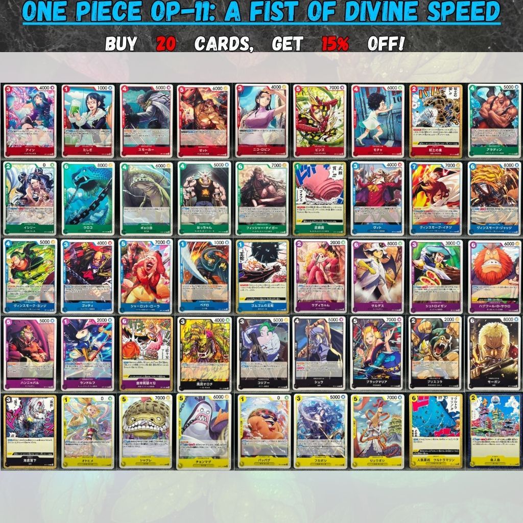 One Piece OP-11: A Fist of Divine Speed - Common Card | Shopee Singapore