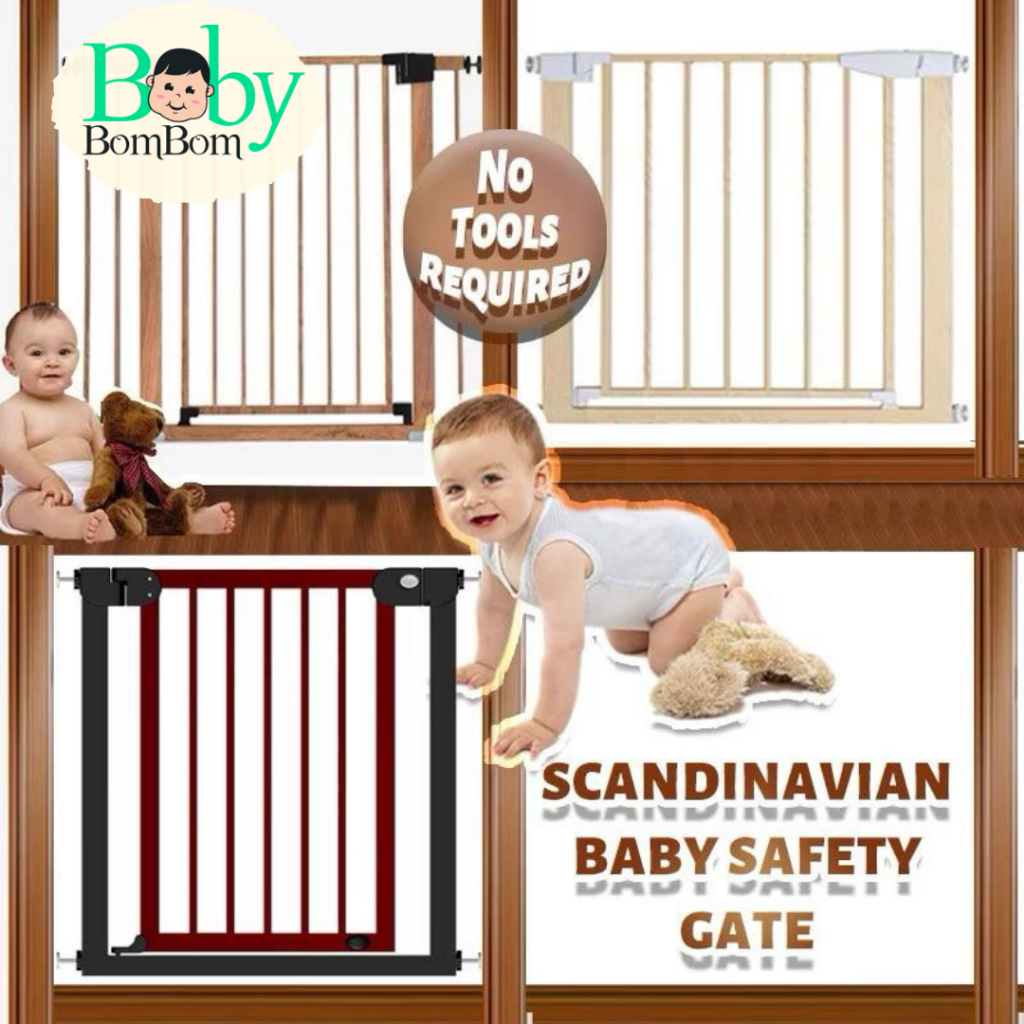 Baby Safety Gate Wood Wooden Fence Barricade | Shopee Singapore