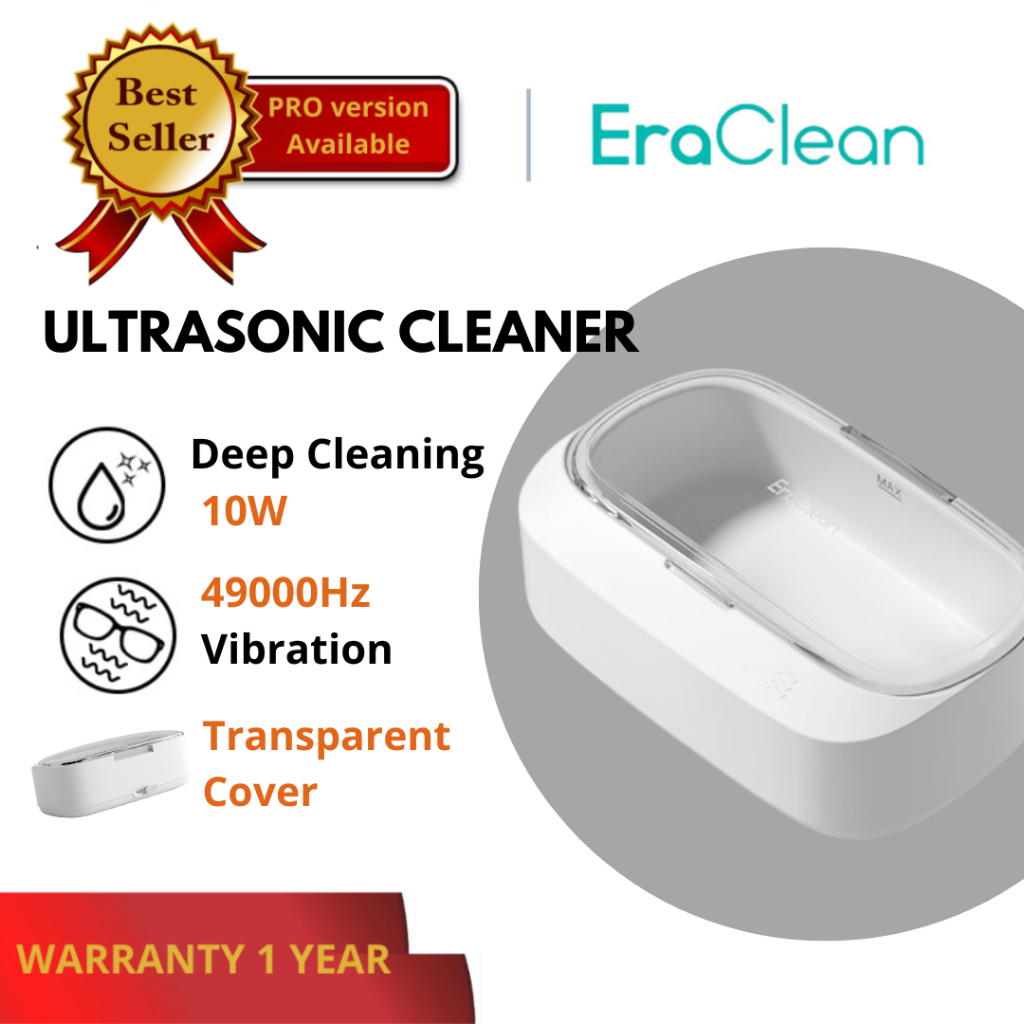 EraClean GE01 Ultrasonic Cleaner 49000HZ 10W Power Rate | Shopee Singapore