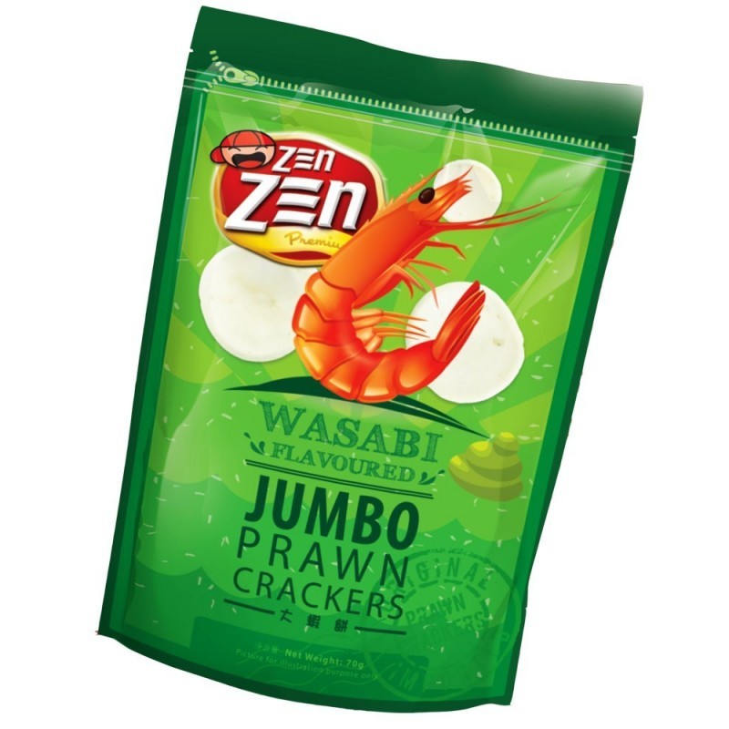 Bundle of 2 Zen Zen Original Flavour Jumbo Prawn Crackers 70g | Shopee ...