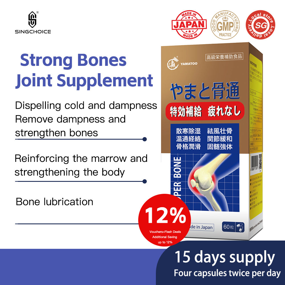 YAMATOO Strong BONES Joint Supplement 60’S-Increase Bone Density for ...