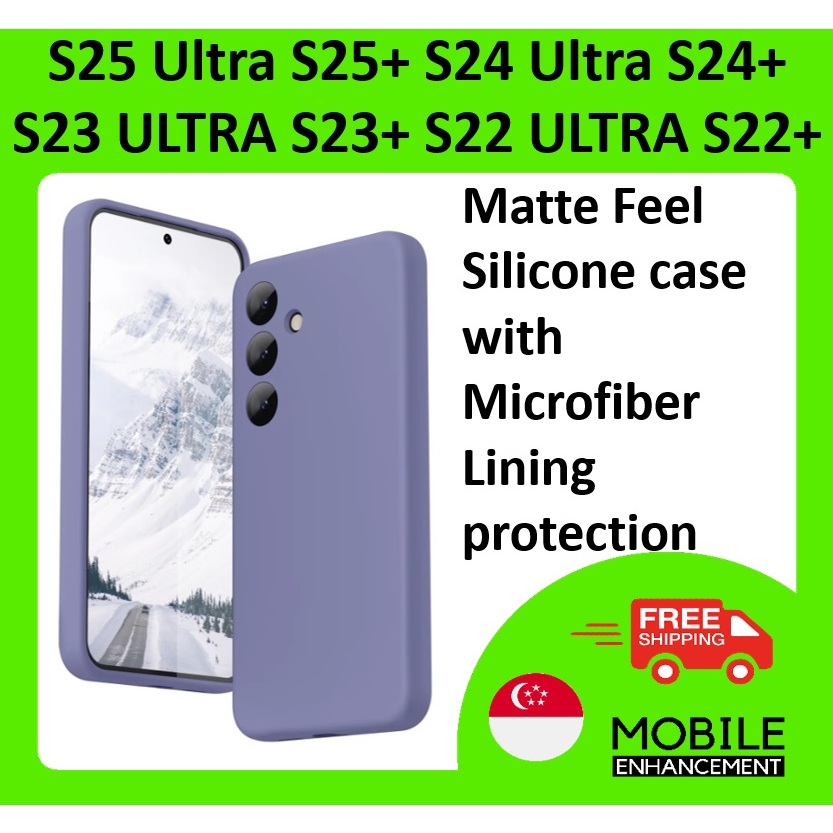 Sam S25 S24 Fe S24+ S23 FE S23+ S22+ S22 ultra MATTE LIQUID SILICON ...