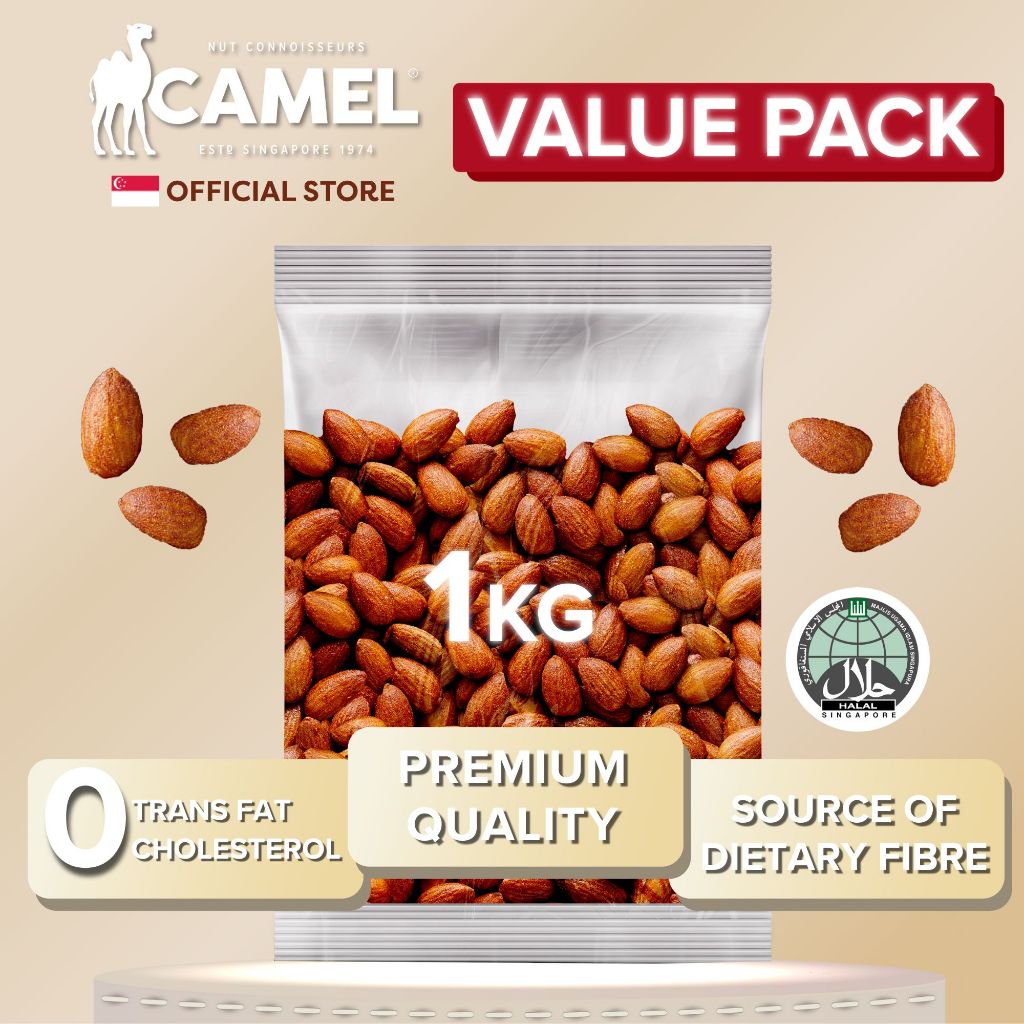 Camel Nuts Smoked Almonds 1kg – Flavor-Packed, Protein-Rich Halal Snack | Shopee Singapore