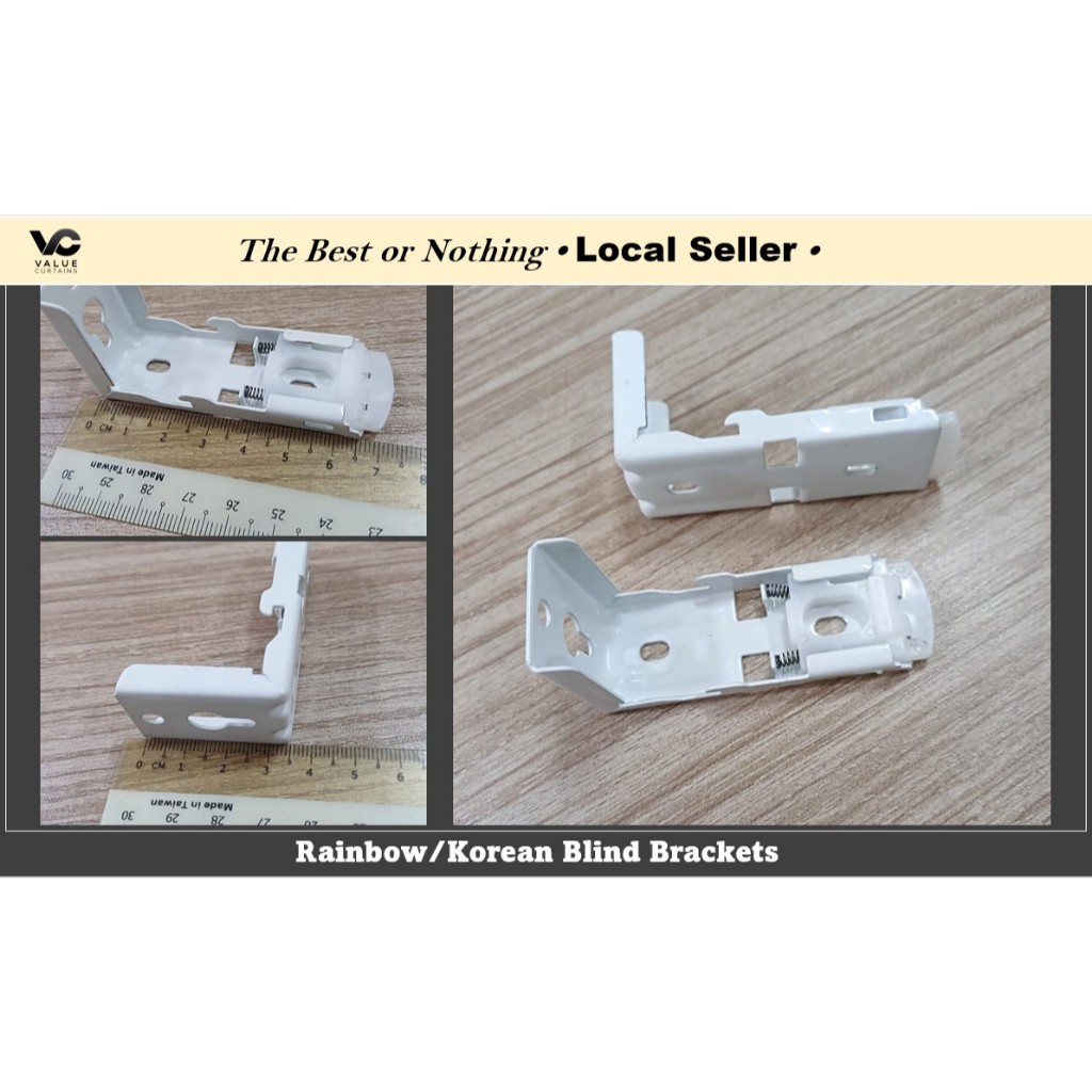 Korean/Rainbow Blind brackets (White color) | Shopee Singapore