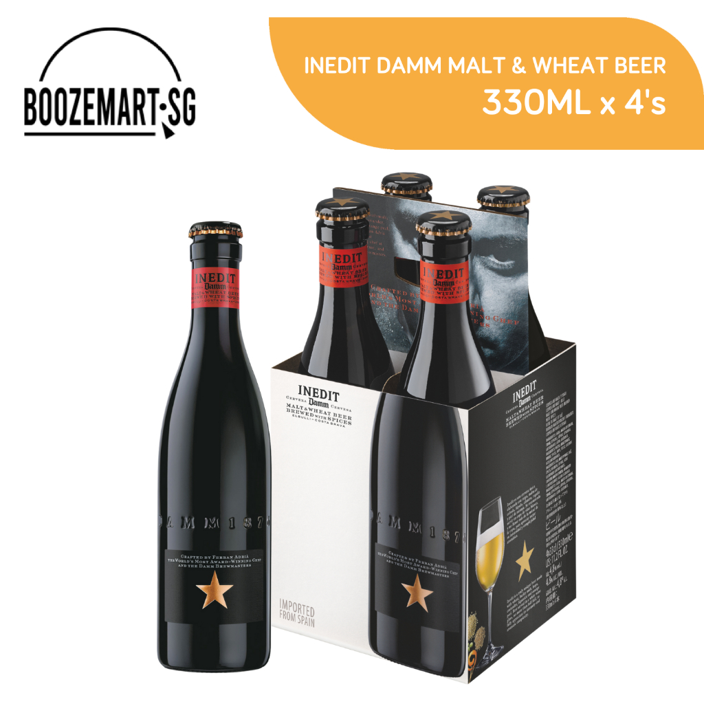 Inedit Damm Malt & wheat beer 330ml x 4s [Best Before Date: 14th May ...