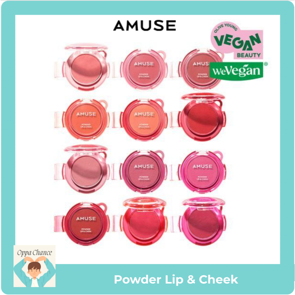 *With LIMITED pop socket* [Amuse] Powder Lip & Cheek (12 colors ...