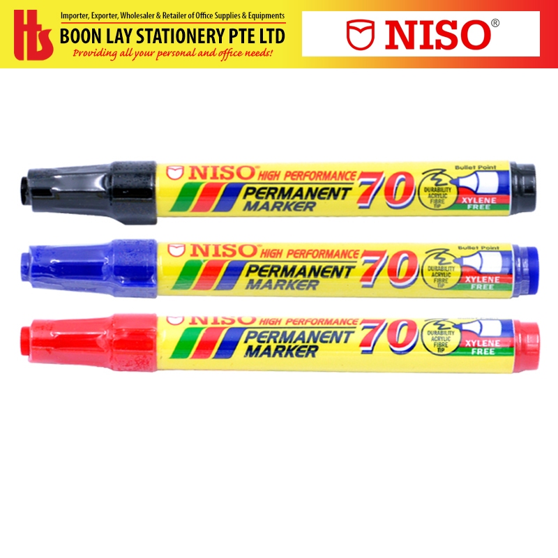NISO PM70 Permanent Marker Fine Tip | Shopee Singapore