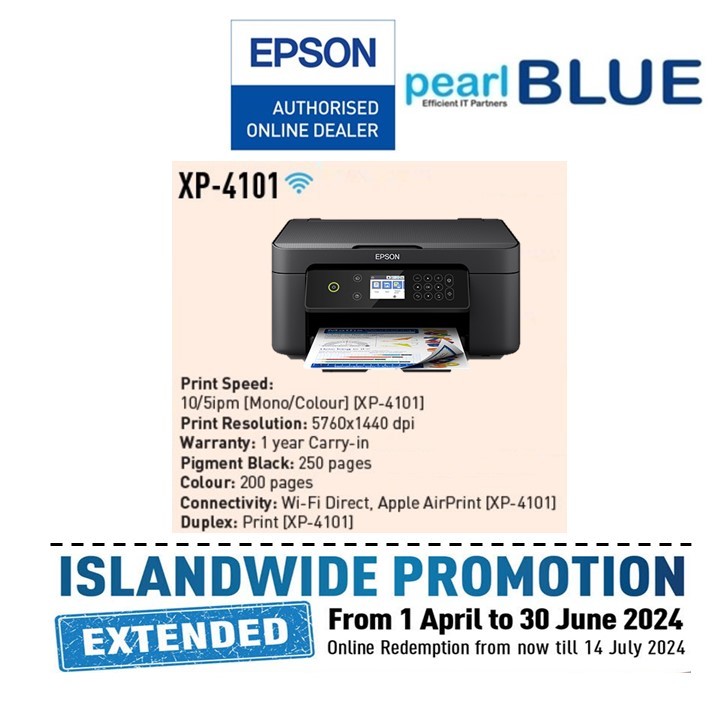 [READY STOCK] Epson Expression Home XP-4101 Inkjet All-in-One Printer ...