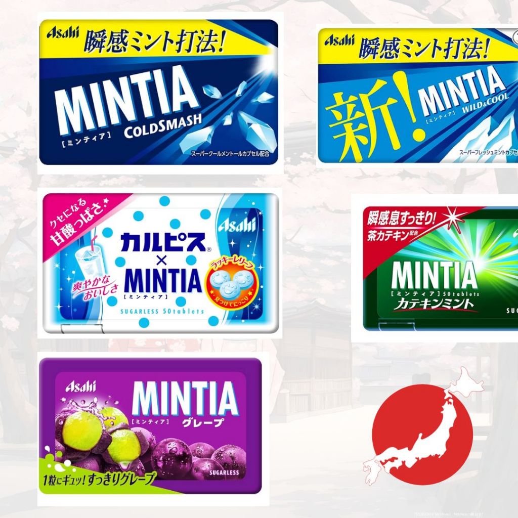 【Direct From Japan】Asahi Group Foods Mintia Cold Smash ,Calpis x Mintia,WILD&COOL,catechin mint ...