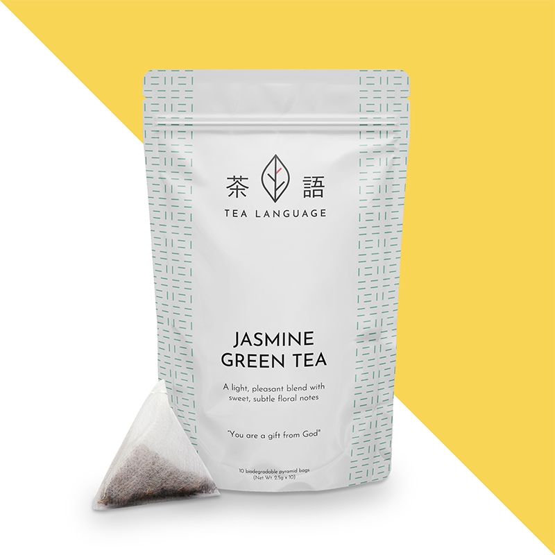 Jasmine Green Tea (10 Biodegradable Pyramid Tea Bags) 茉莉绿茶 | Shopee ...