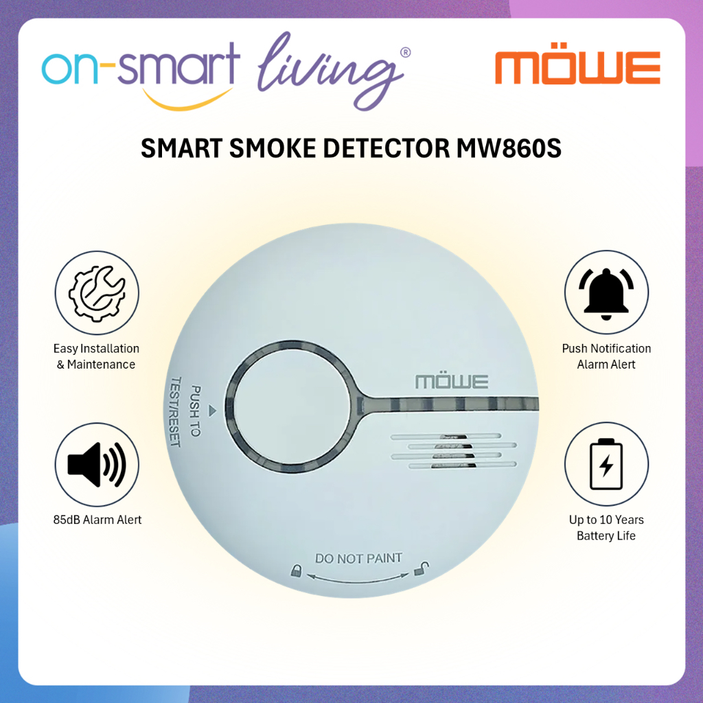 MOWE Smart Smoke Detector MW860S - Alert Reminder, Up to 10 Years ...
