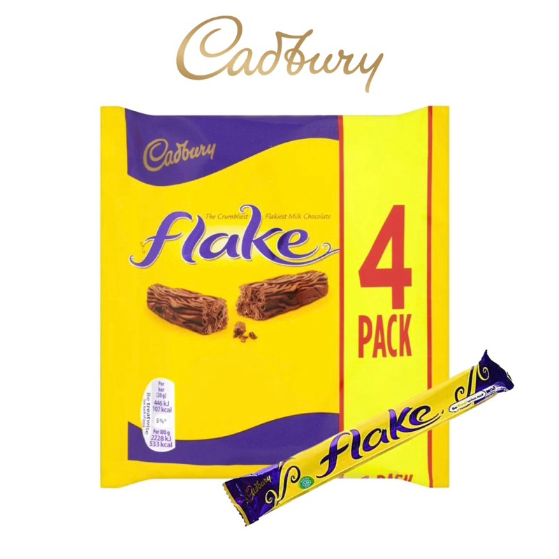 Cadbury Flake Original Cadbury Flake Chocolate Bar (20g x 4) [SG STOCK ...