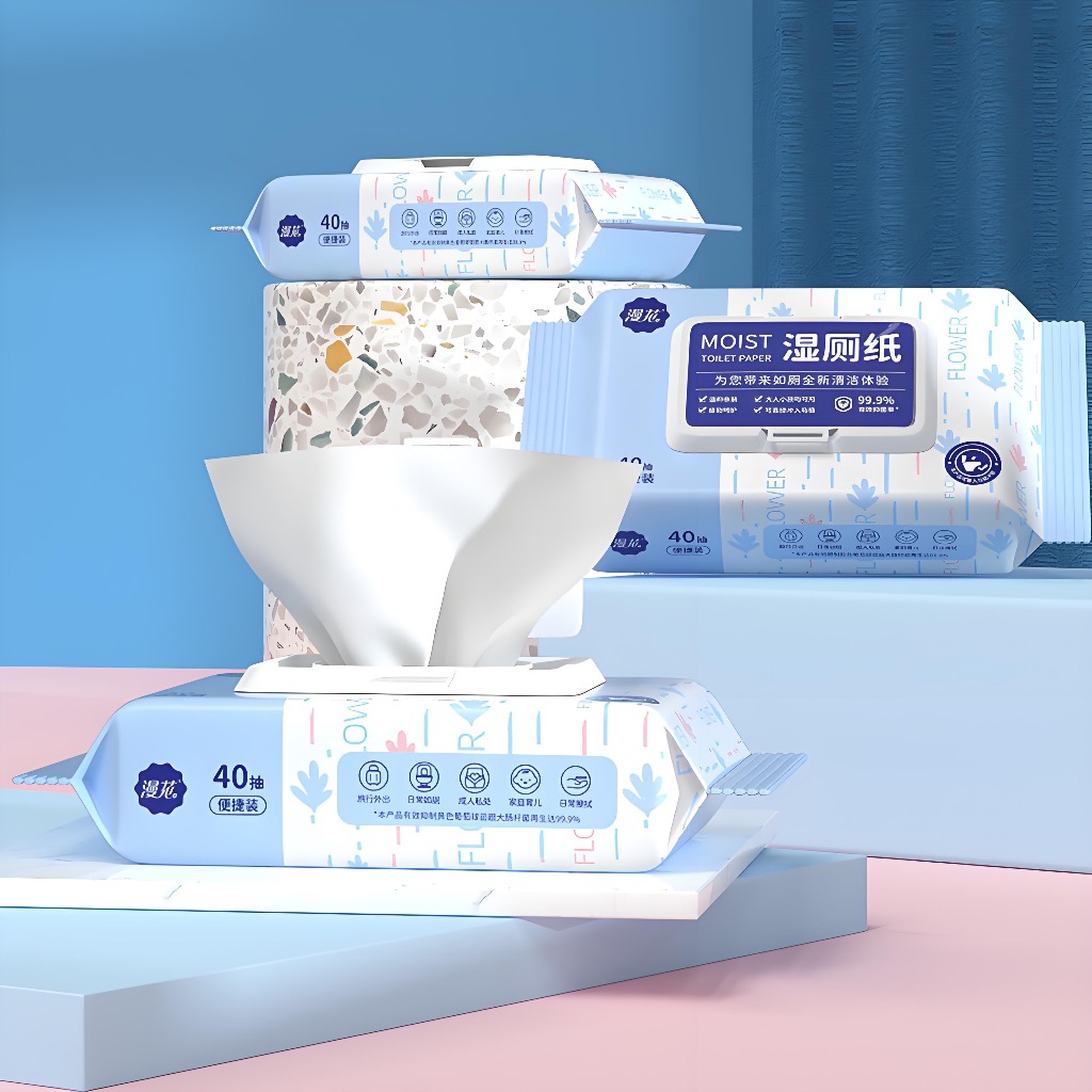 Flushable Wet Toilet Paper /Toilet Cleaner Wet Tissue 40 PCs Toilet ...