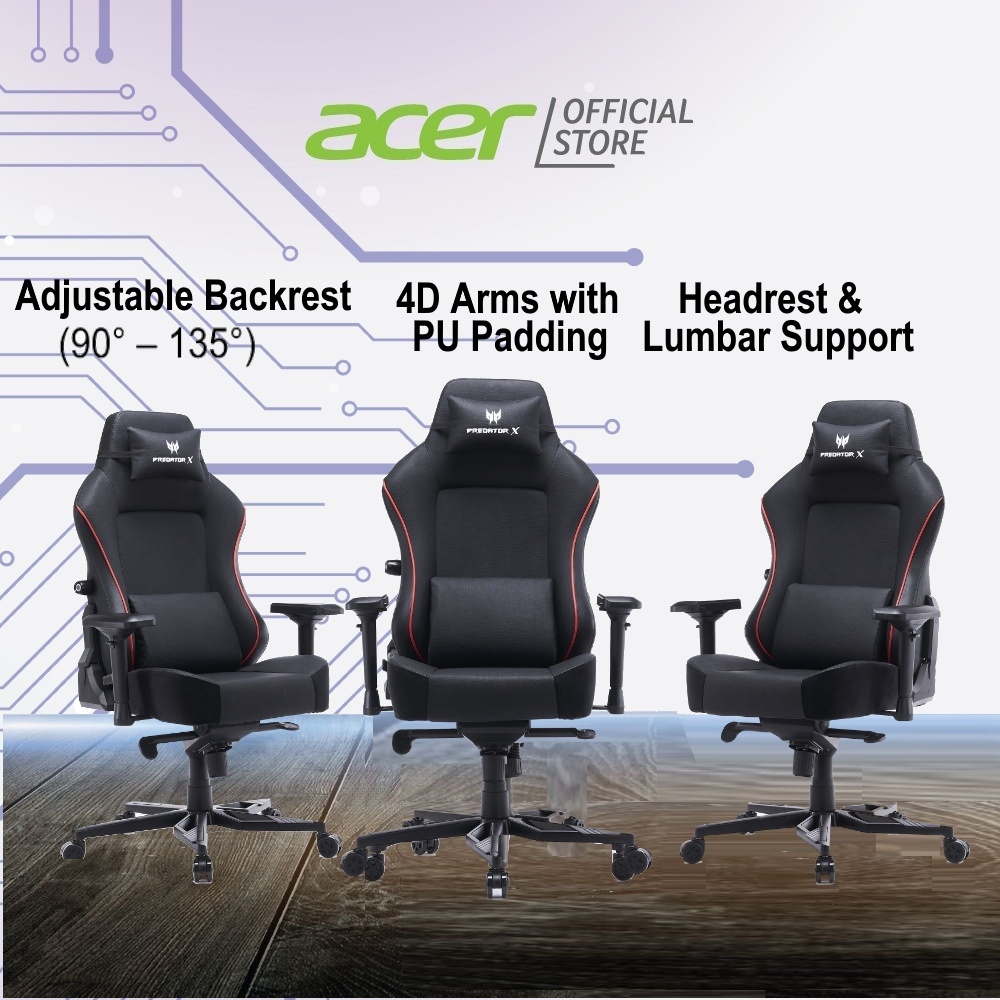 Predator X Gaming Chair with Anti-scratch PU covered cushions | Shopee ...