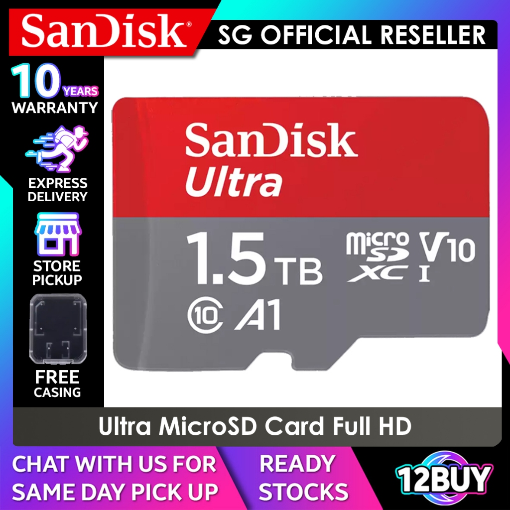 SanDisk Ultra MicroSD Card U1 Full HD 150MB/s 1TB 1.5TB QUAC (Android ...
