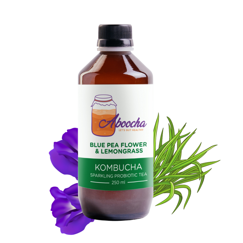 Aboocha - Blue Pea Flower & Lemongrass Kombucha | Shopee Singapore