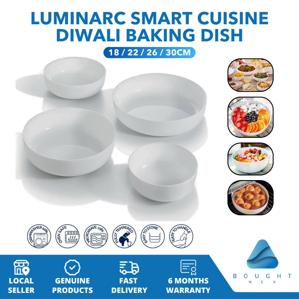 Luminarc Smart Cuisine Diwali Baking Dish Round Oven Culinary Glass ...