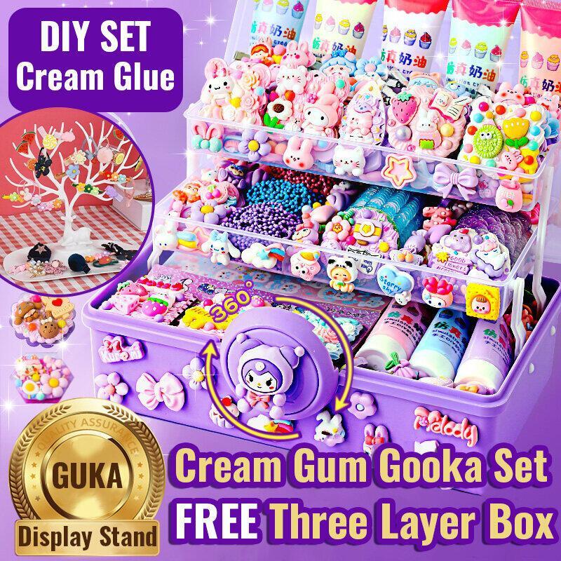Guka sticker set kids diy craft cute sticker Three-layer storage box ...