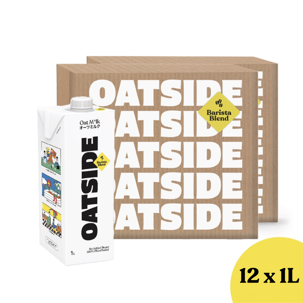 [Bundle of 2] OATSIDE Barista Blend Original Oat Milk (1L x 6) Case ...