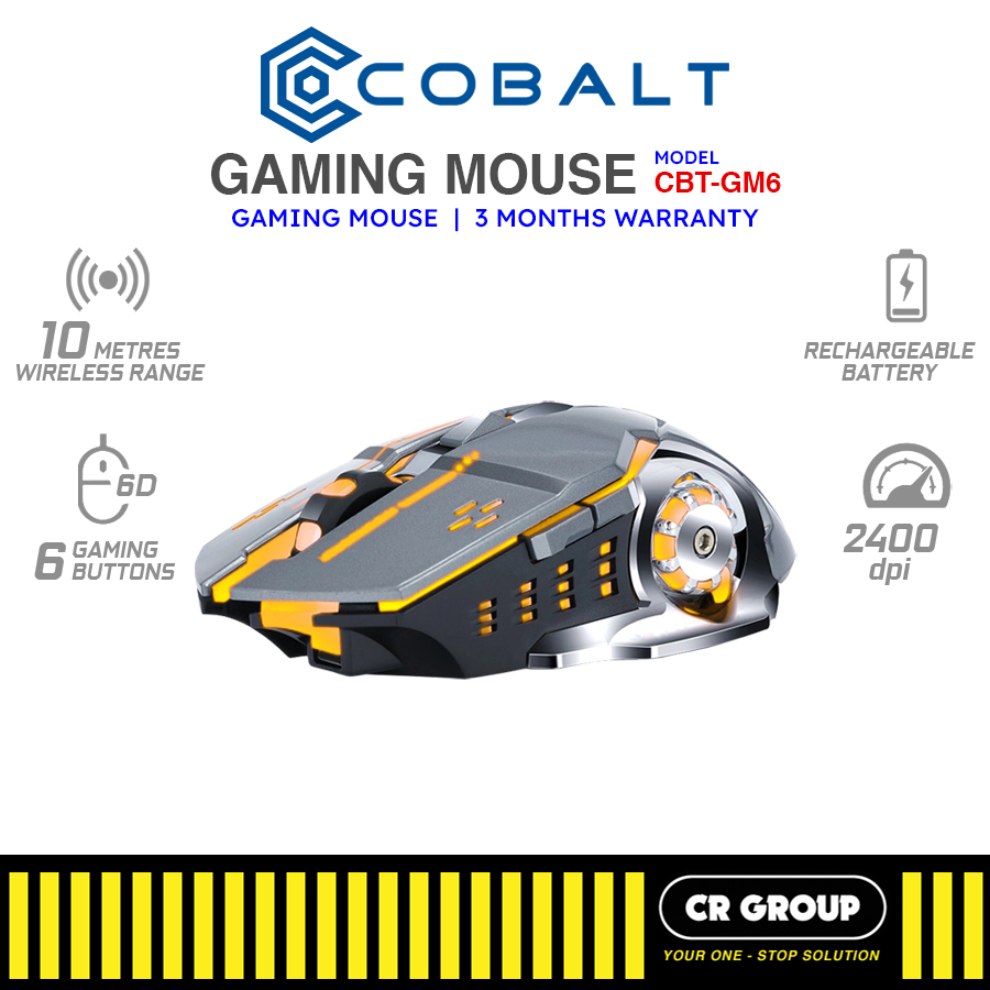 Cobalt GM6 FPS Wireless/GMV1 RGB Wired Gaming Mouse - Up to 2400 DPI (3 ...