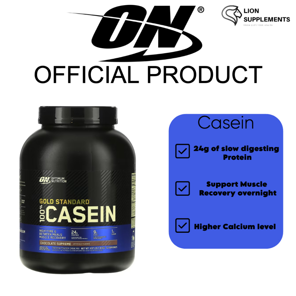 Optimum Nutrition Gold, Standard 100%/ Casein Protein Powder/ Amino ...
