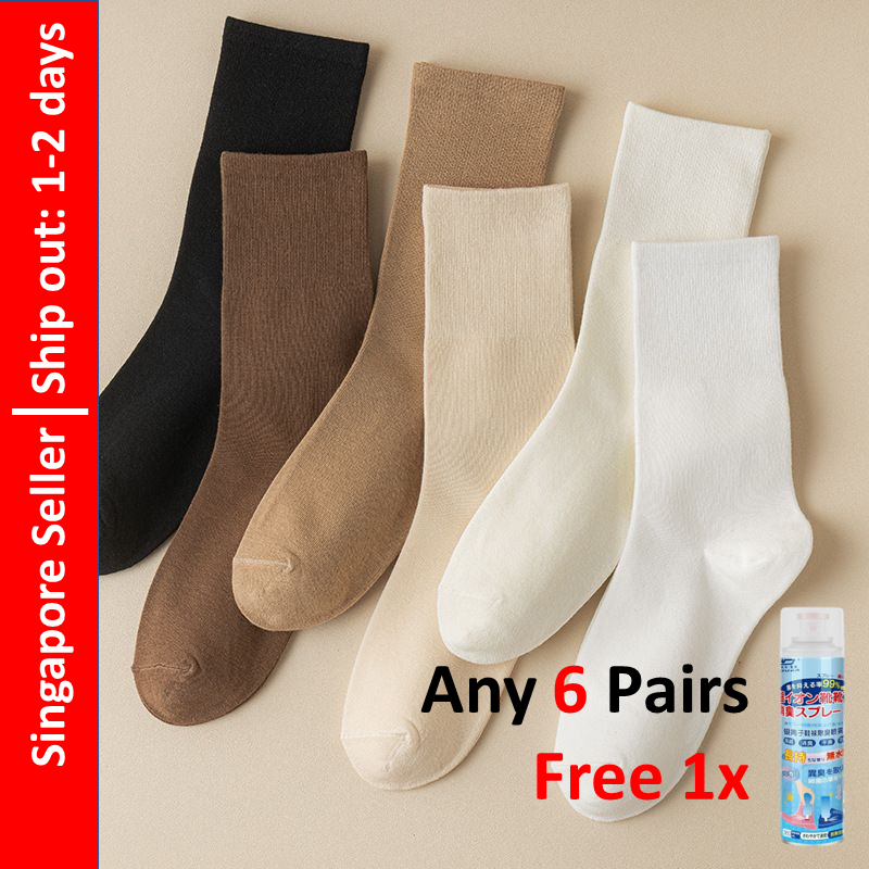 New Korean Women's Pure Cotton Solid Color Socks Summer All-Match Socks ...