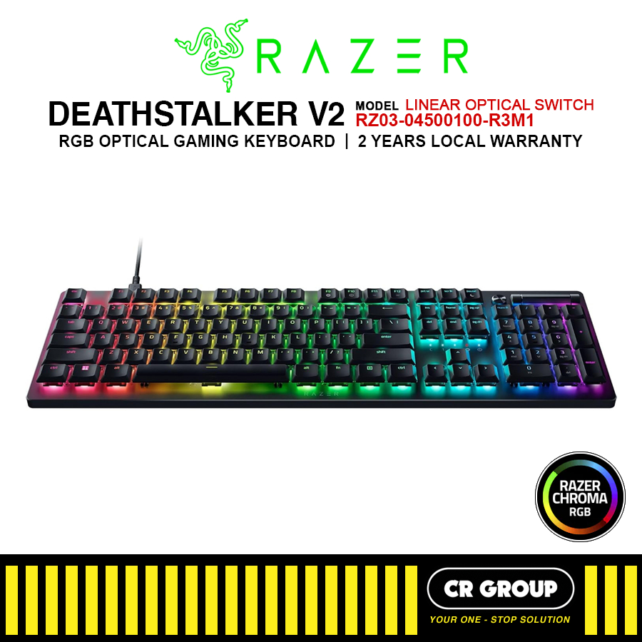 Razer DeathStalker V2 Ultra-Slim Optical Gaming Keyboard - Linear Red ...