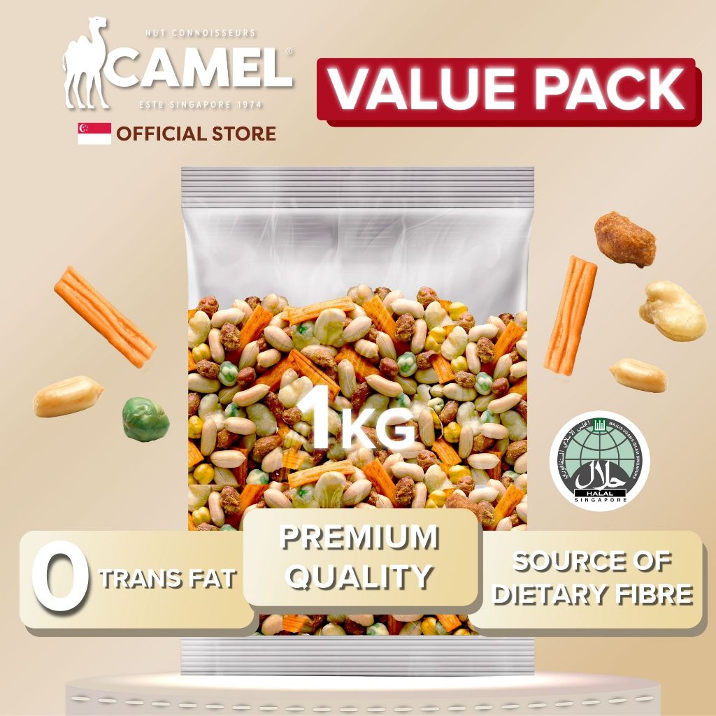 Camel Nuts Mixed Snacks 1kg – Crunchy & Flavourful Halal Snack Blend ...