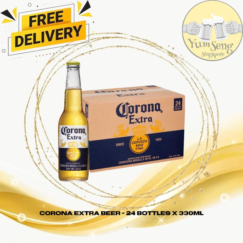 Corona Extra Beer - 24 bottles x 330ml (BBD: 11/2025) | Shopee Singapore