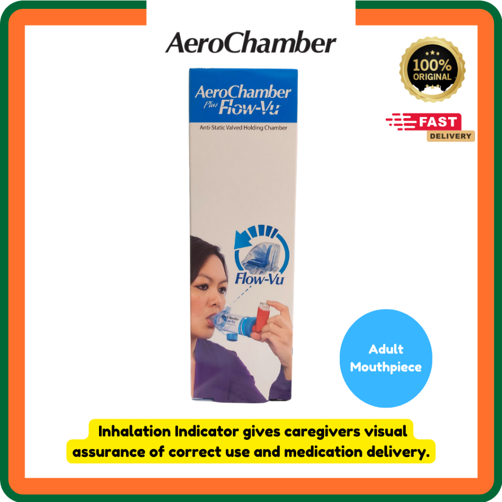 AeroChamber Plus Flow-Vu Chamber ( Adult Mouthpiece) ( Blue ) | Anti ...