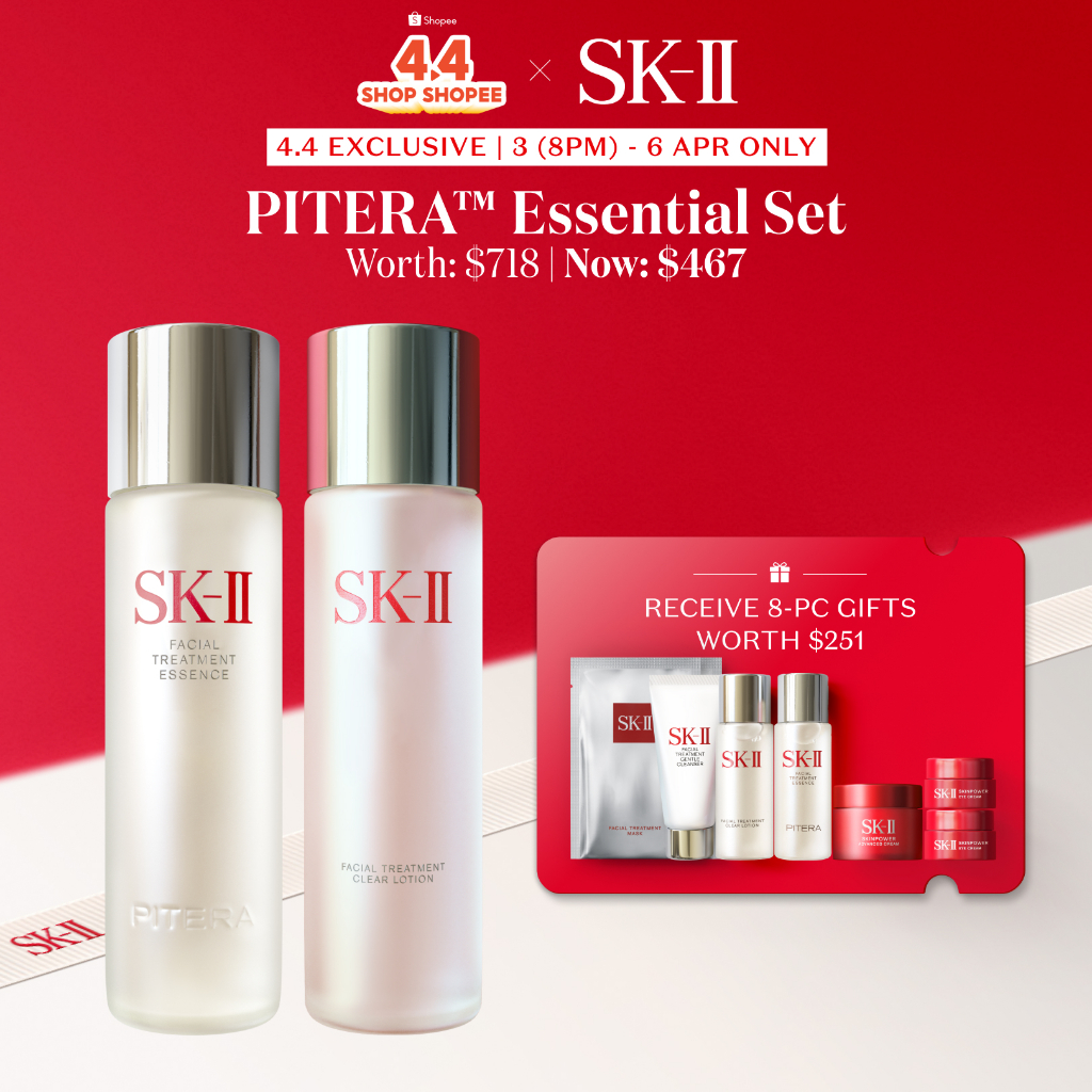 [4.4 Exclusive] SK-II PITERA™ Essential Set - Facial Treatment Essence 230ml + Clear Lotion ...